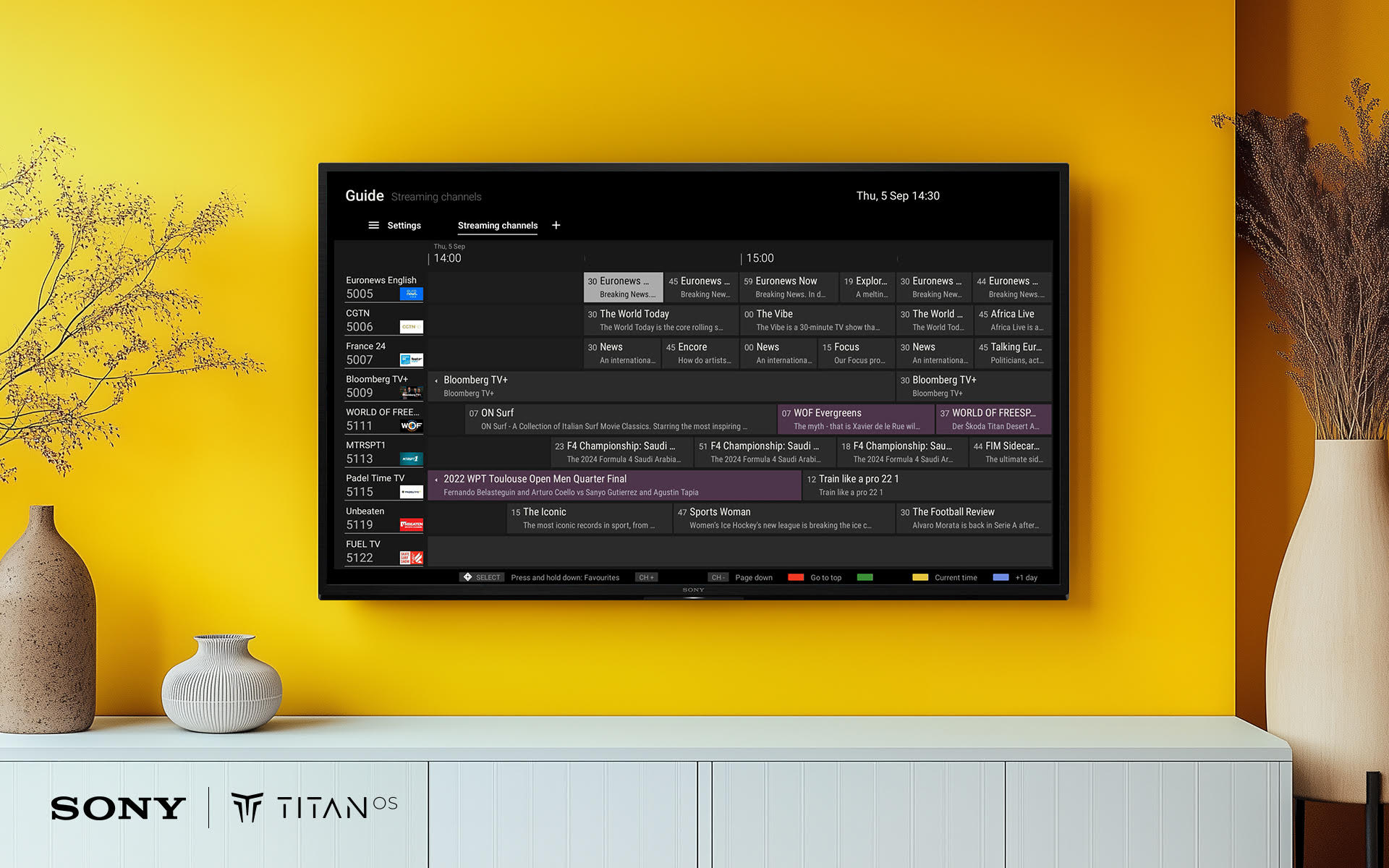 Titan OS FAST channels Sony Android TV | Advanced Television
