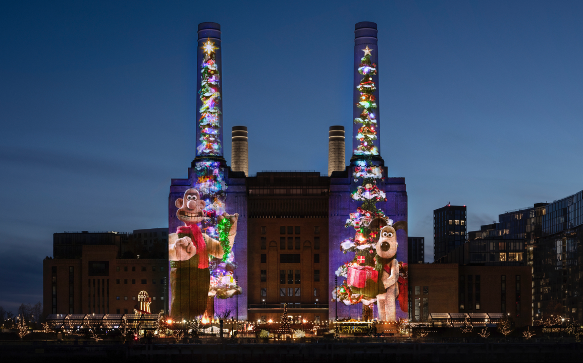 Wallace & Gromit light up Battersea Power Station | Advanced Television